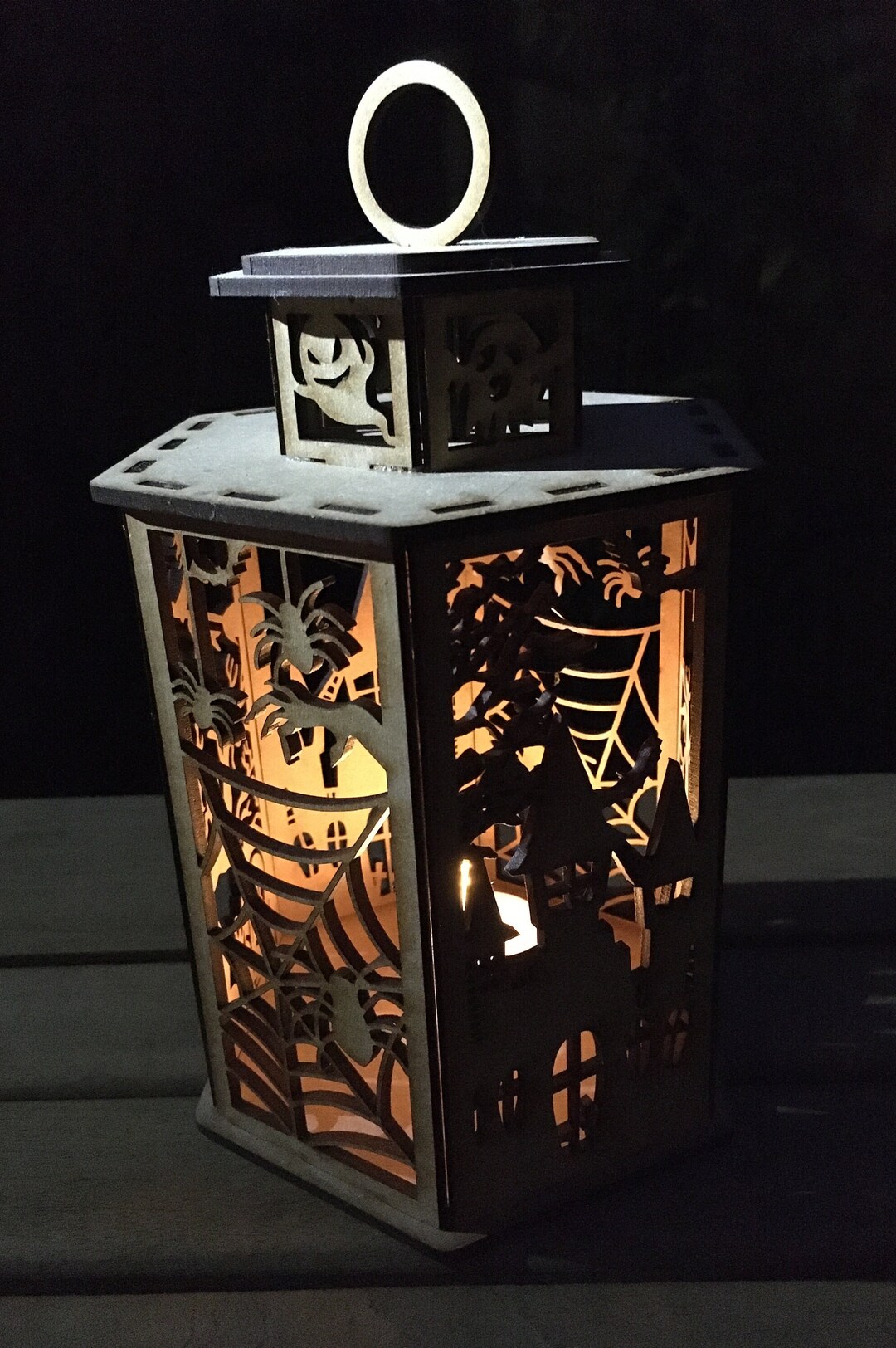 Haunted Halloween Candle Tea Light Holder Light - Etsy