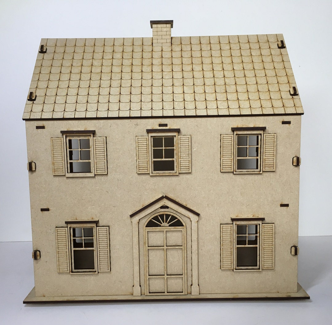 DIY MDF Dollhouse Kit 1:24 Scale - Open Back - Sustainable FSC Wood - Etsy