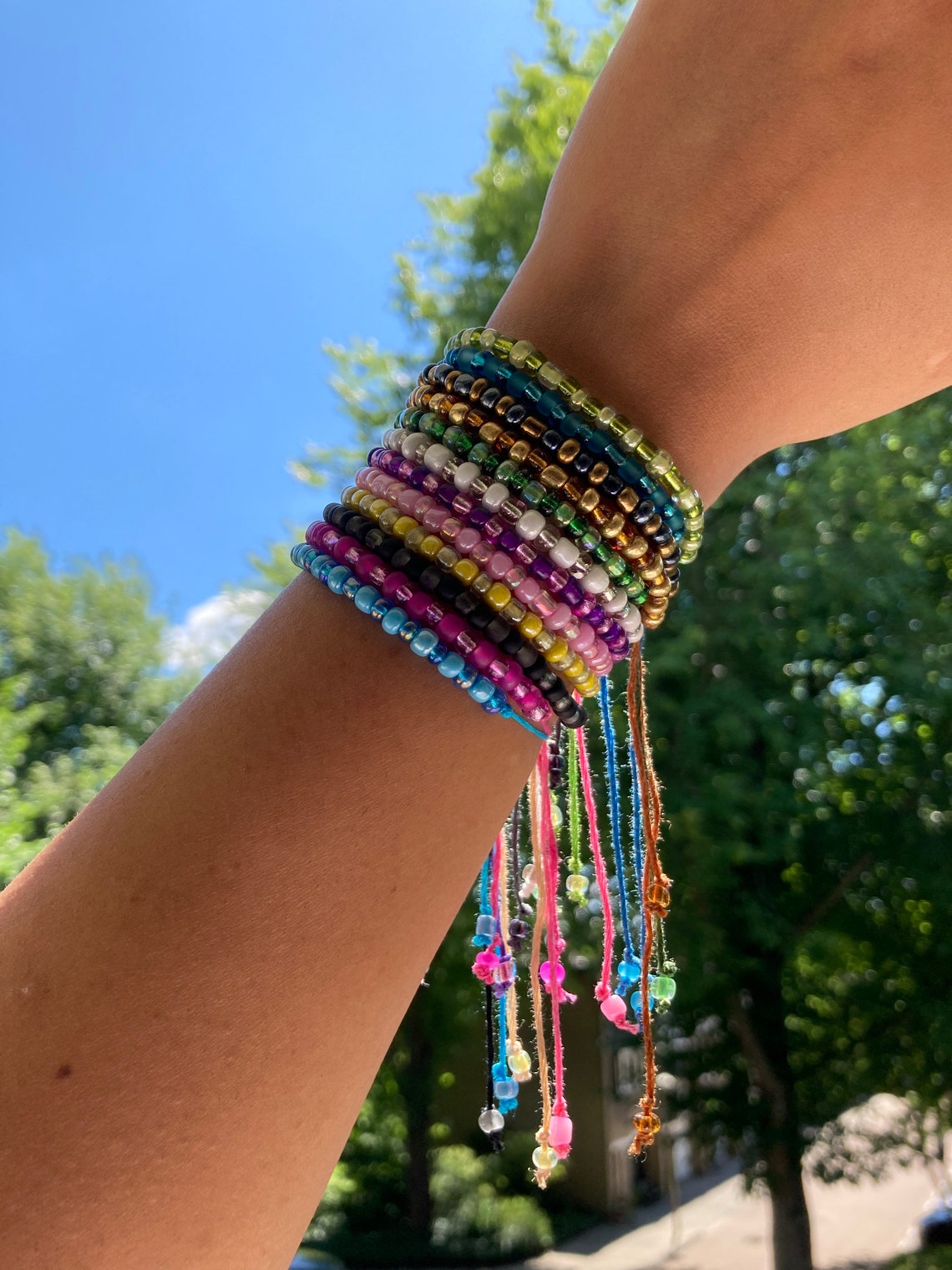 Beaded Multi Colored Bracelet. - Etsy