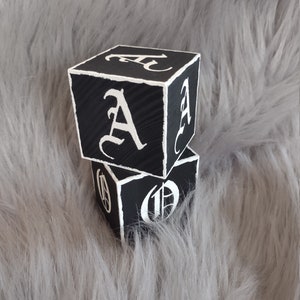 Gothic Baby Blocks // Nursery Decor // Baby Name Sign // | Etsy