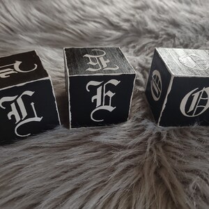 Gothic Baby Blocks // Nursery Decor // Baby Name Sign // - Etsy