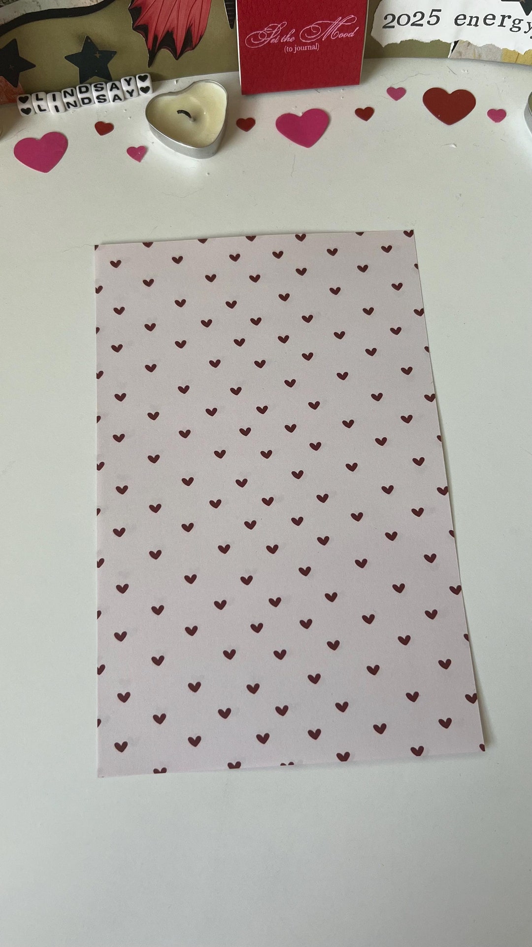 Sweetheart Paper for Junk Journaling, Scrapbook, Scrapbooking ...