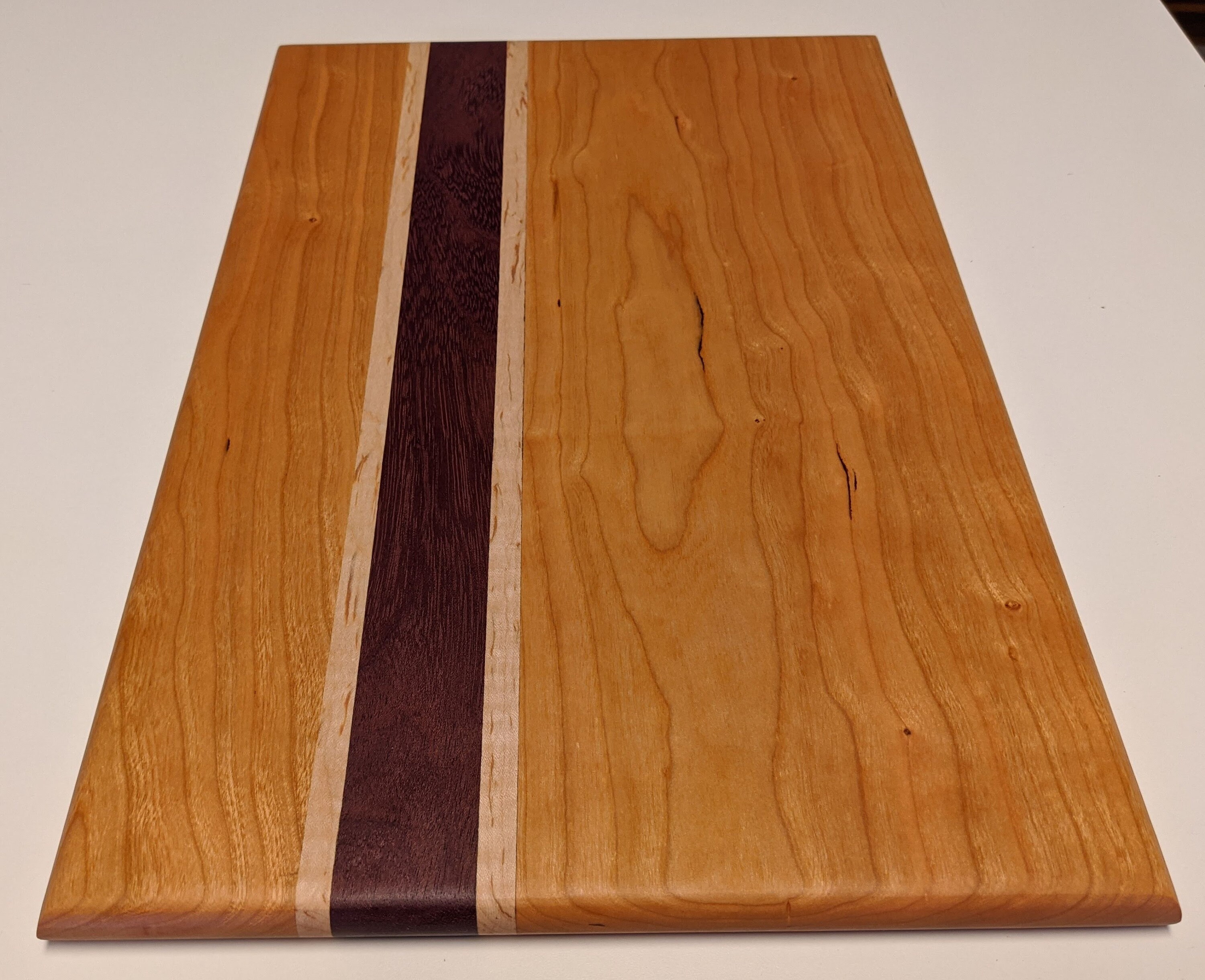 Custom Cherry, Maple, and Purpleheart Cutting Board - Etsy