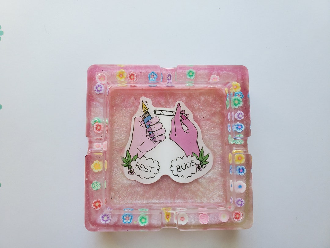 Pink Epoxy Resin Ashtray - Buds Design - Etsy