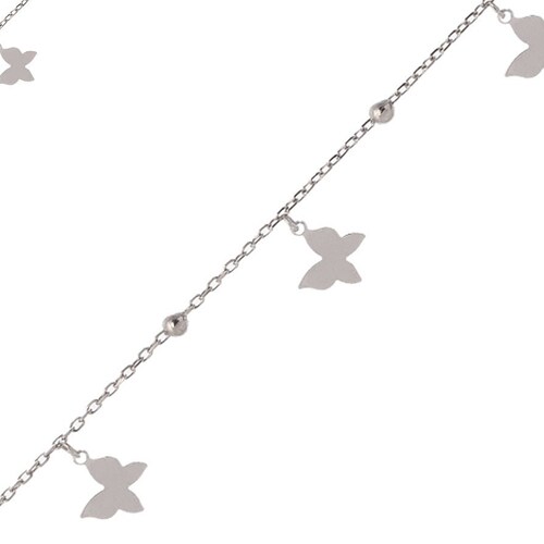 Sterling Silver Butterfly Anklet Ankle Bracelet Sterling - Etsy