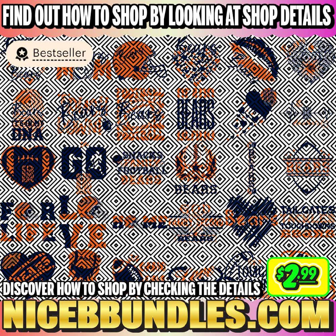 150 Chicago-bears Designs Svg Bundle, Chicago-bears Svg, N-F-L Svg ...