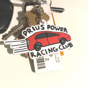 Prius Power Racing Club™ 3D Die Cut Rubber Keychain / Gift for Your ...