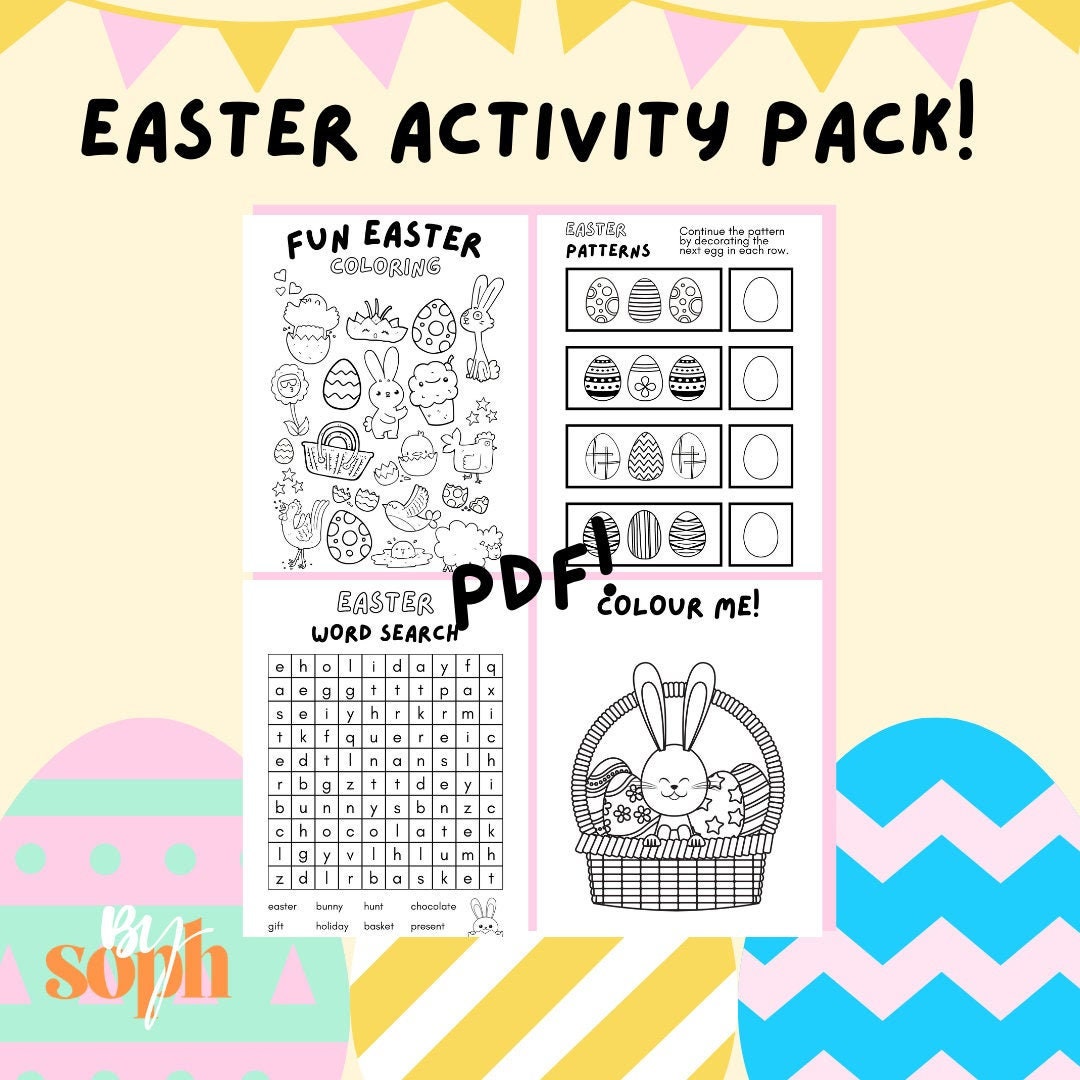 Printable Easter Activity Pack PDF Download Half Term | Etsy