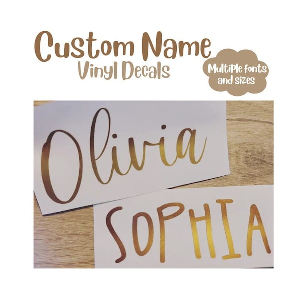 Vinyl Name Sticker - Etsy