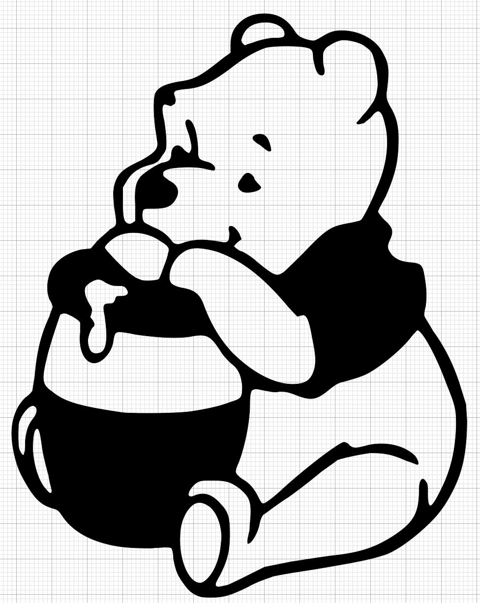 VINYL DECAL Pooh With Honey Disney Vinyl Decal Sticker - Etsy