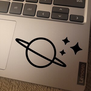 VINYL DECAL Planet Saturn and Stars Vinyl Decal Sticker for Laptops ...