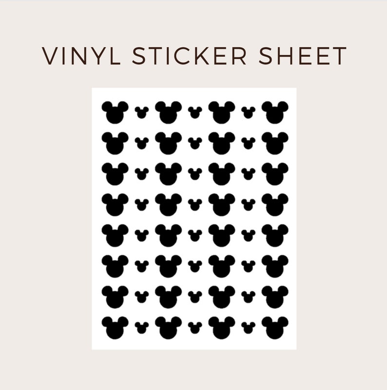 Mickey Mouse Vinyl Decal Sticker Sheets Vinyl Decal Sticker - Etsy