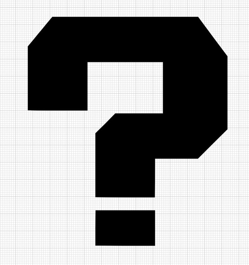 VINYL DECAL Mario Question Mark Block Vinyl Decal Sticker - Etsy