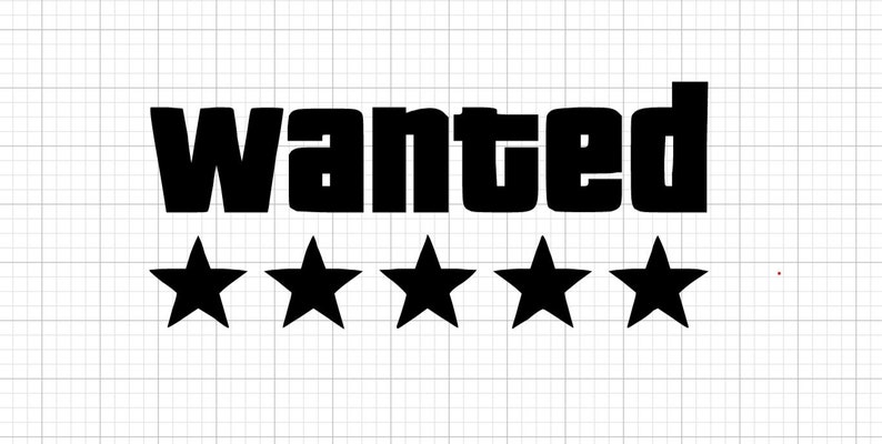 Grand Theft Auto Wanted 5 Star Vinyl Decal Sticker for | Etsy