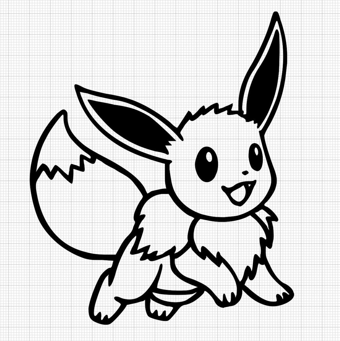 VINYL DECAL - Eevee Vinyl Decal Sticker for Laptops, Car Windows, Cups ...