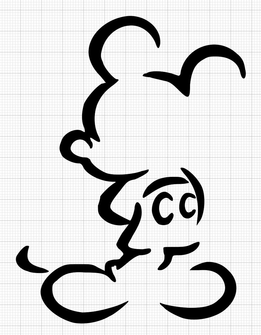 VINYL DECAL Mickey Outline Mickey Mouse Disney Vinyl - Etsy