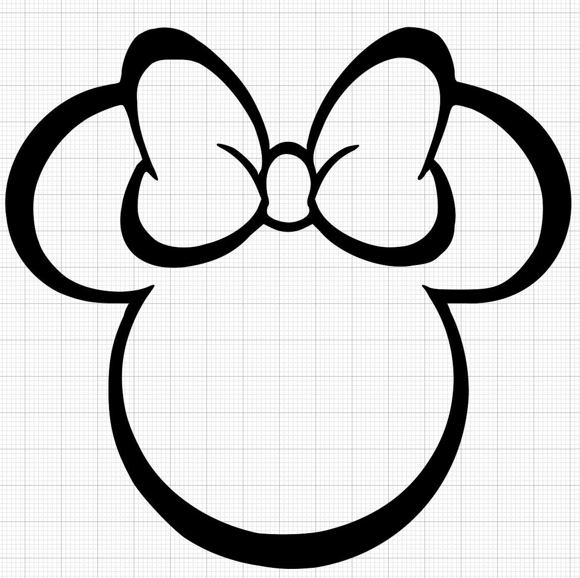 VINYL DECAL Minnie Mouse Outline Disney Vinyl Decal - Etsy