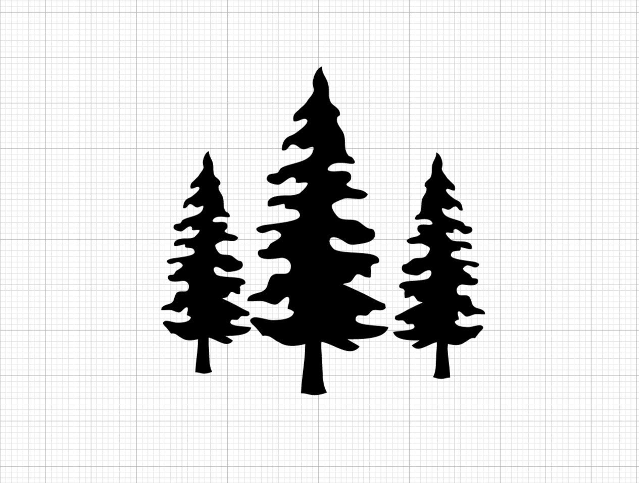 VINYL DECAL Pine Trees Tree Pine Vinyl Decal Sticker | Etsy