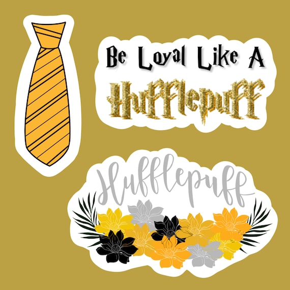 Hufflepuff Stickers Set Harry Potter Stickers Harry Potter | Etsy