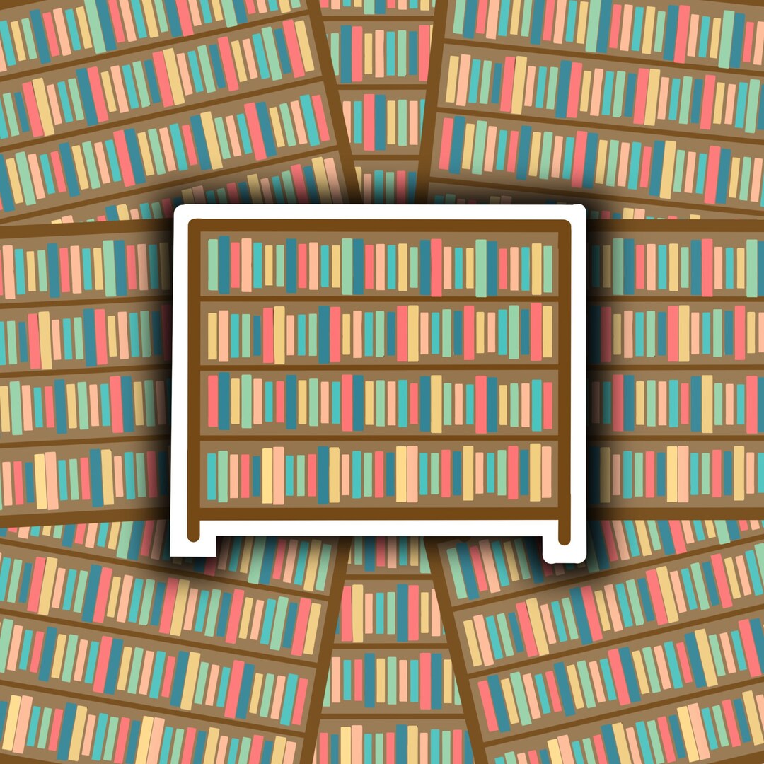 Bookshelf Stickers, Book Themed Stickers, Book Nerd Stickers, Book Worm ...