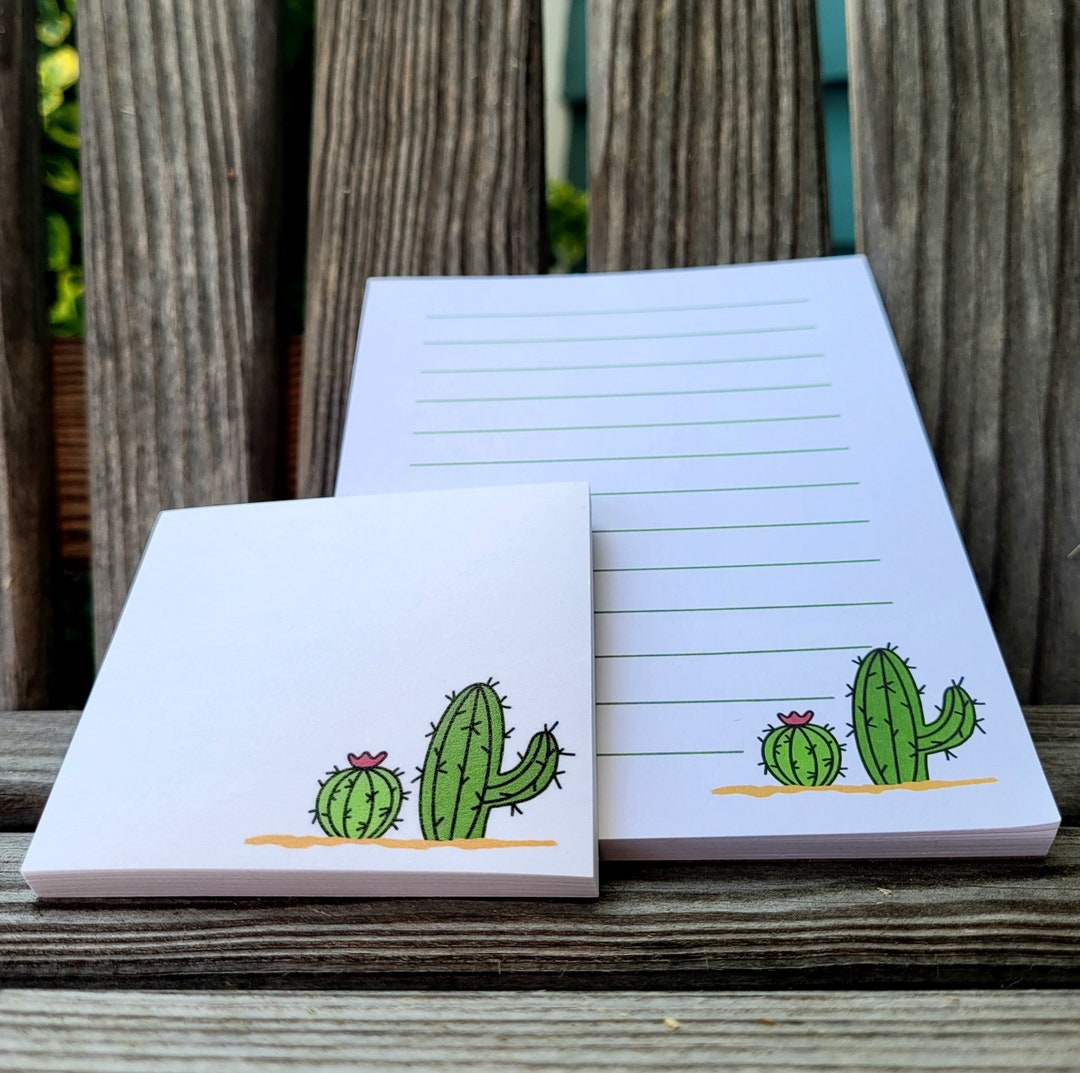 Cactus Notepad | Cactus Stationery - Etsy