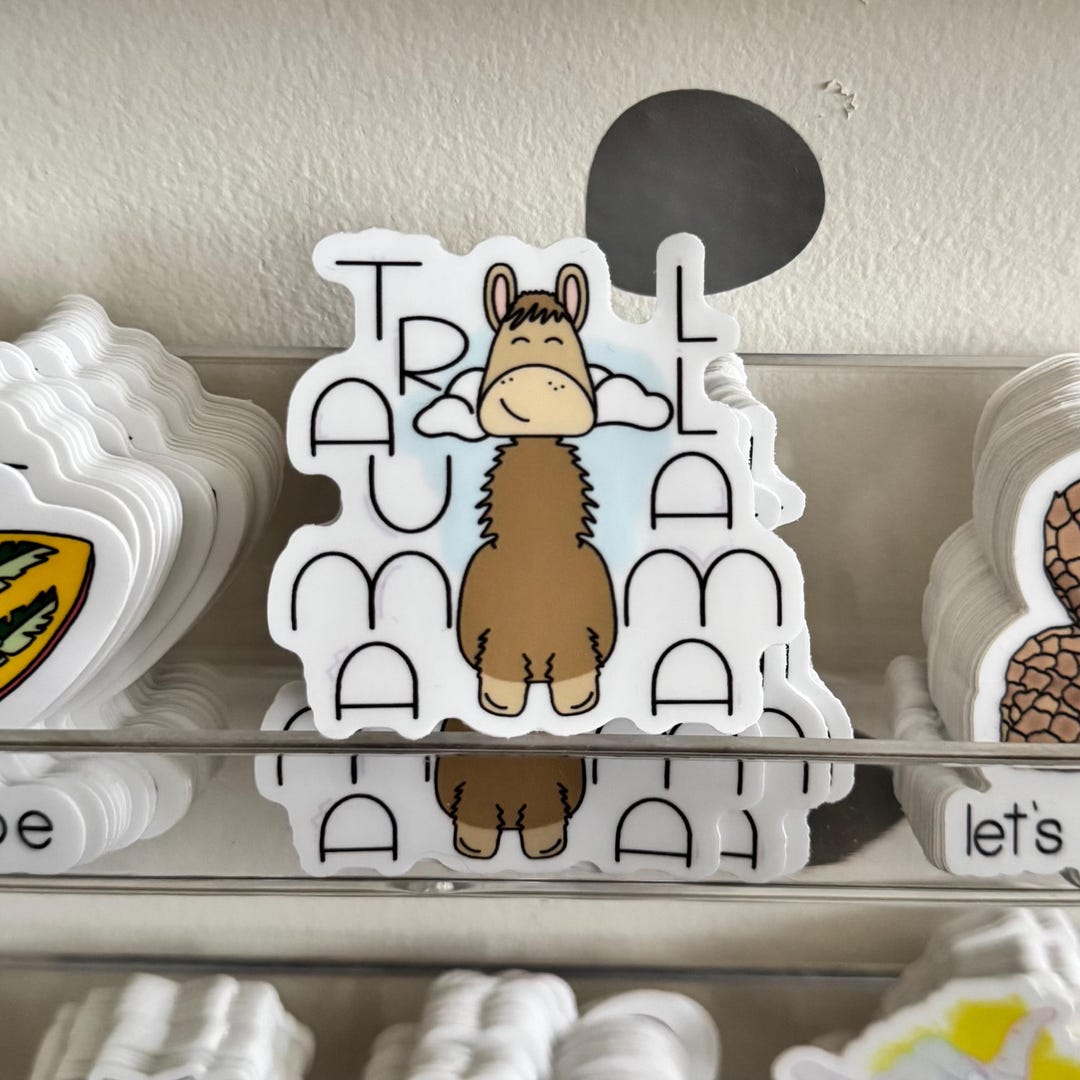 Trauma Llama Sticker: Mental Health Vinyl Decal - Etsy