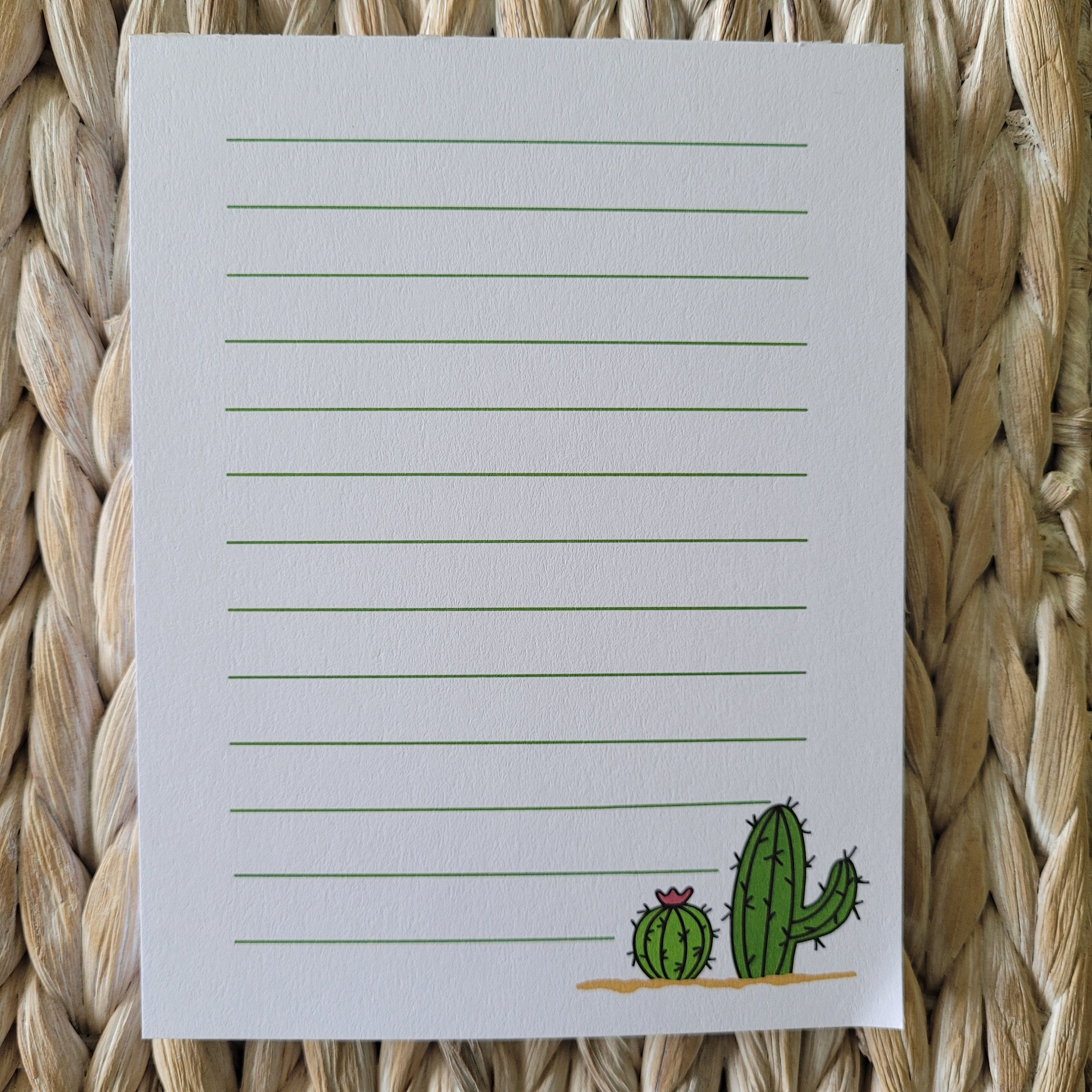 Cactus Notepad Cactus Stationery - Etsy