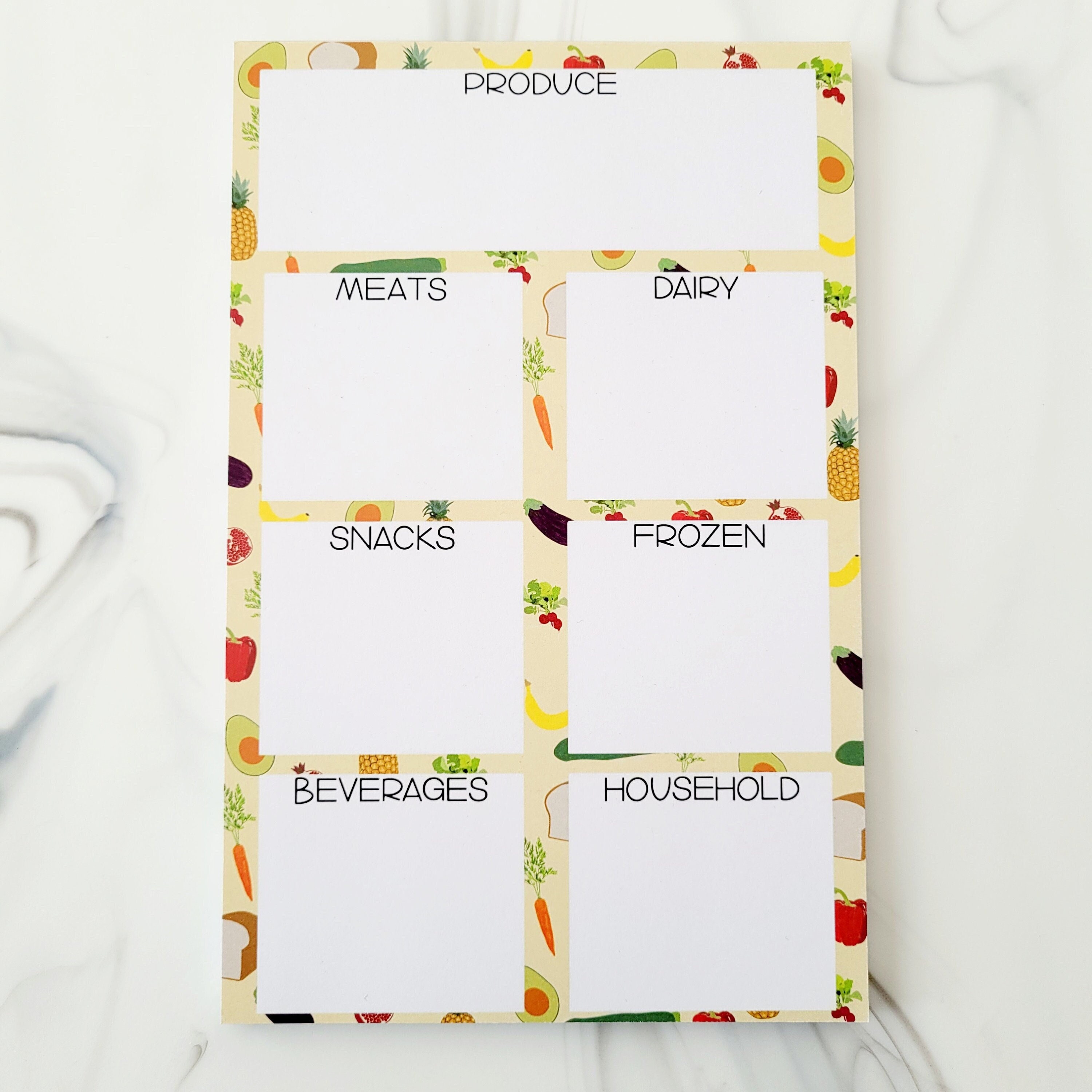 Grocery List Notepad Shopping List Notepad - Etsy
