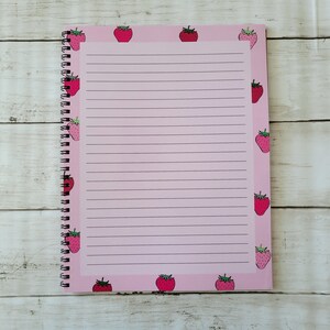 Strawberry Notebook Spiral Notebook Writing Journal Lined Notebook - Etsy