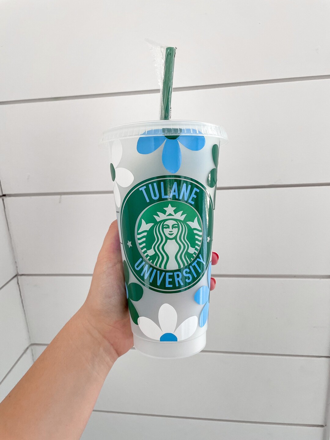 Tulane University Starbucks College Floral Cold Cup - Etsy