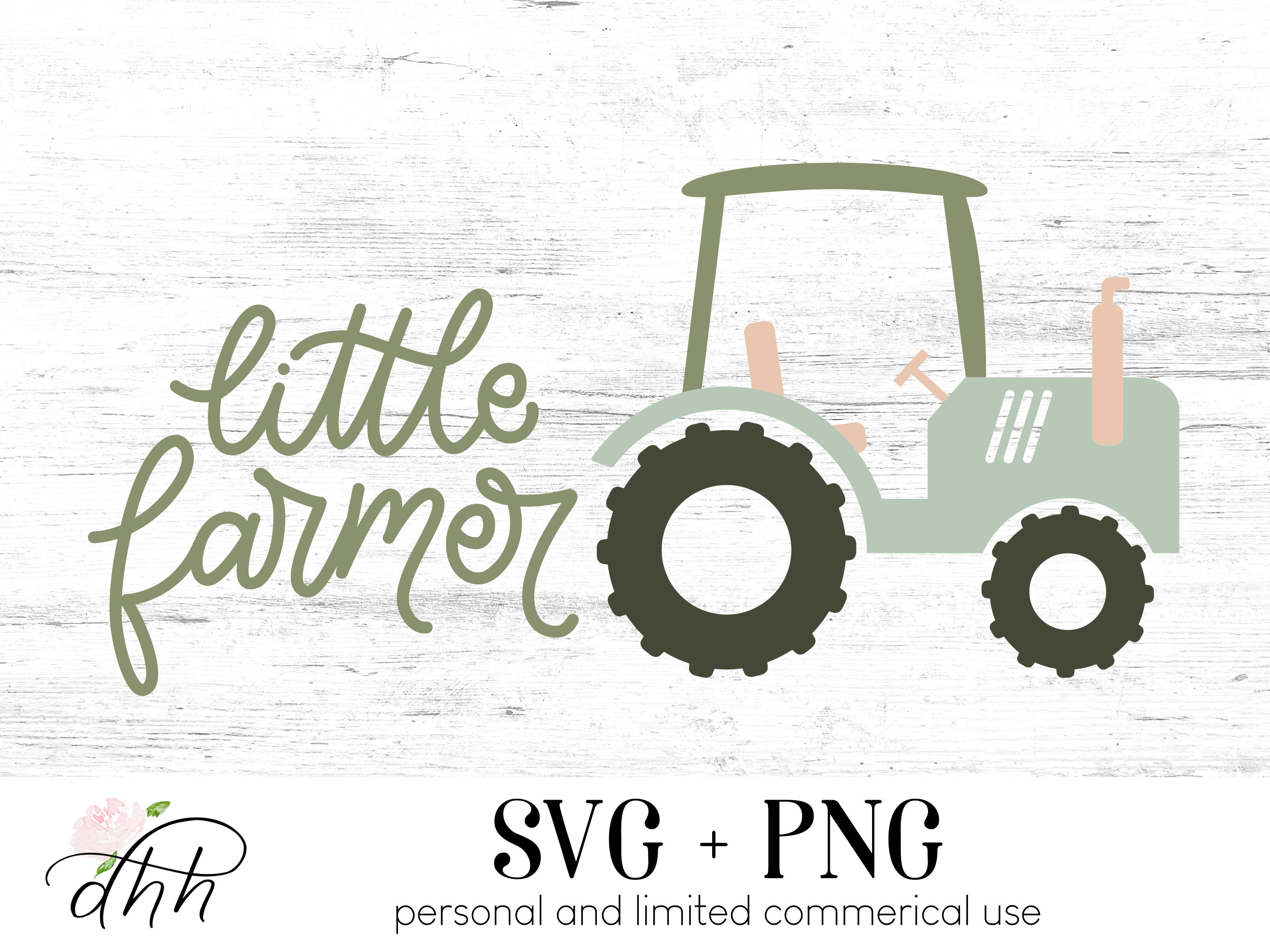 Tractor Cut File, Little Farmer Svg, Farm Svg, Green Tractor Svg ...