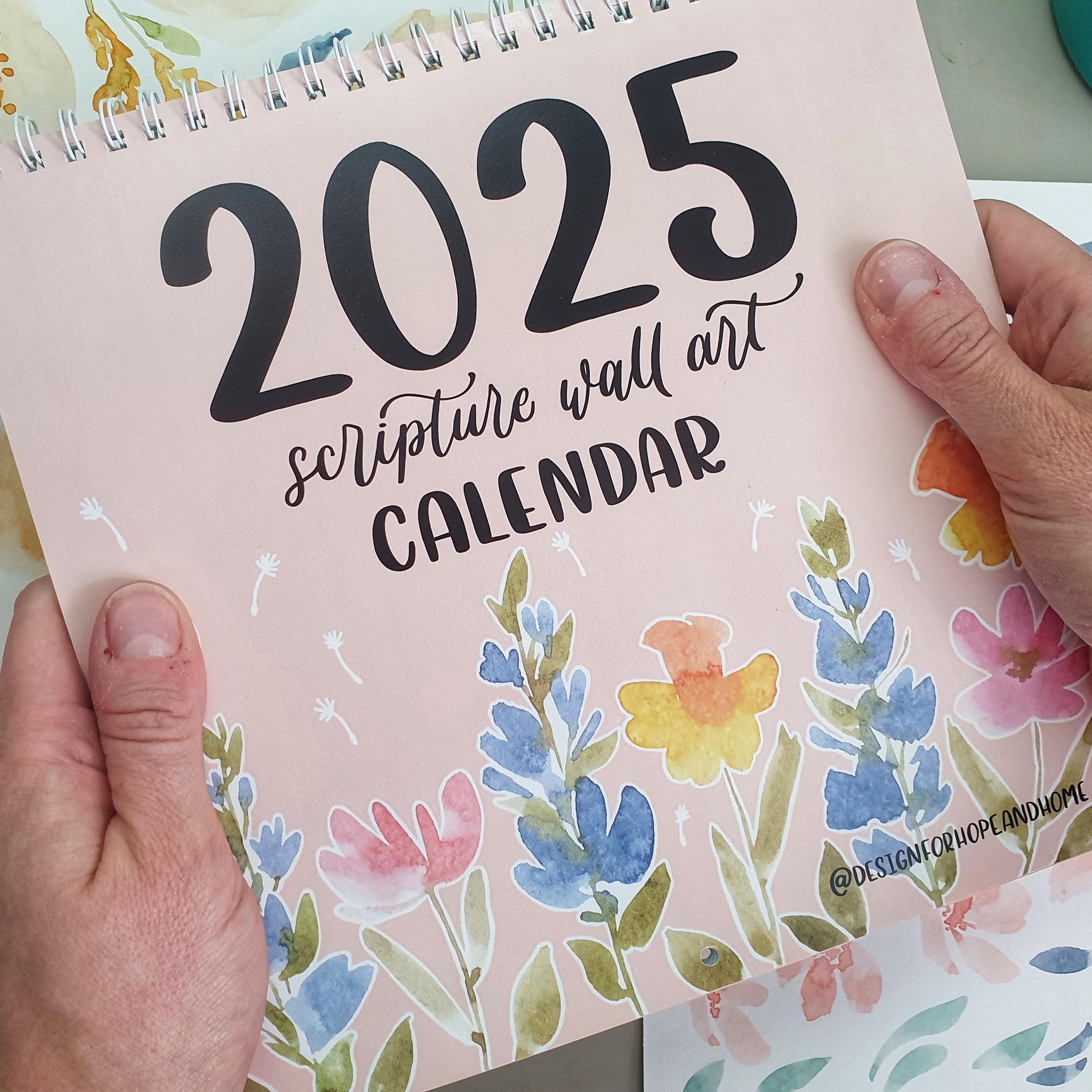 2025 Scripture Art Wall Calendar, Christian Gifts, Watercolor Calendar ...