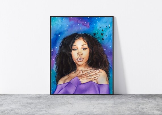 SZA Print Poster Room Decor Home decor SZA art R&B Music | Etsy