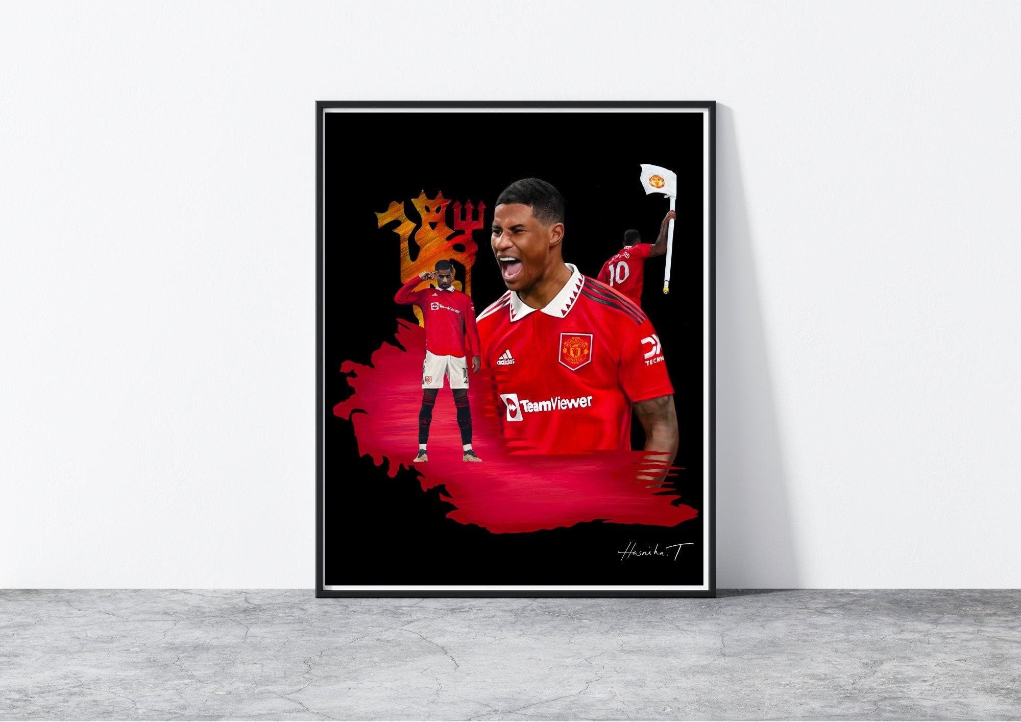 Marcus Rashford Print| A3, 8x10"| Manchester United Poster| Room Decor ...