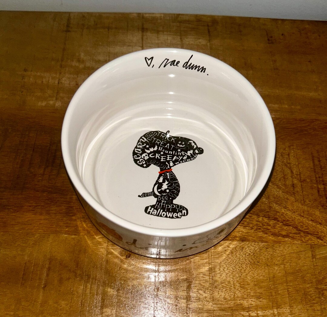 Rae Dunn X Peanuts Snoopy Halloween Dog Bowls - “dig In” - Etsy