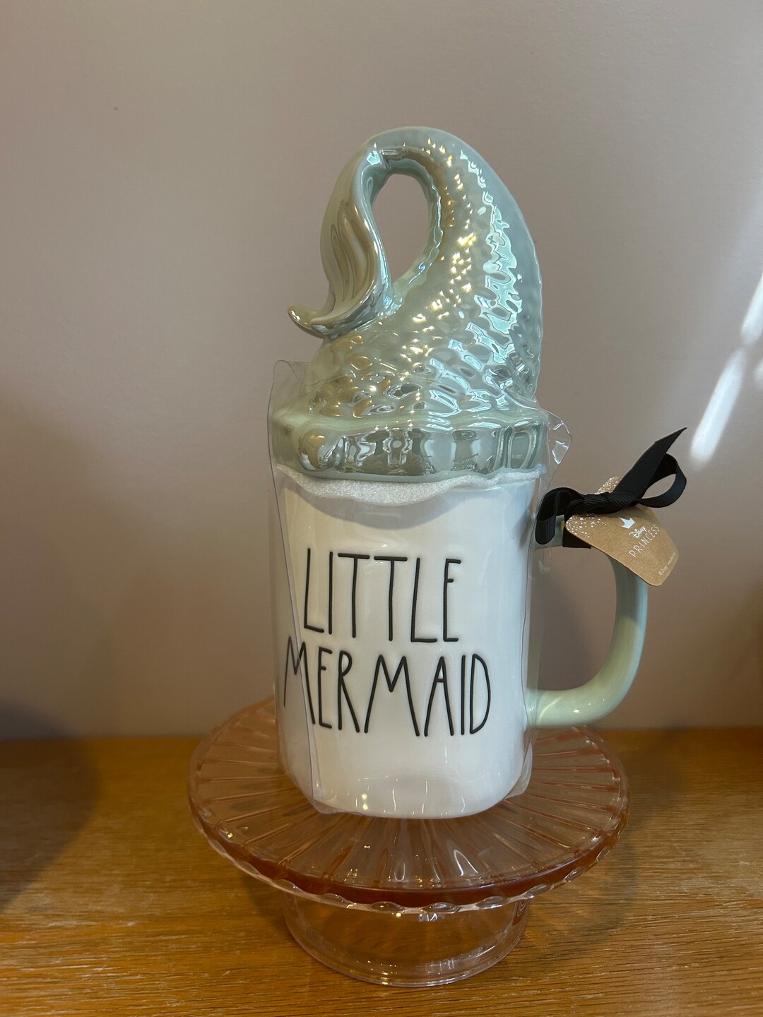 Rae Dunn Disney Ariel the Little Mermaid - White and Green Mug W/fish ...