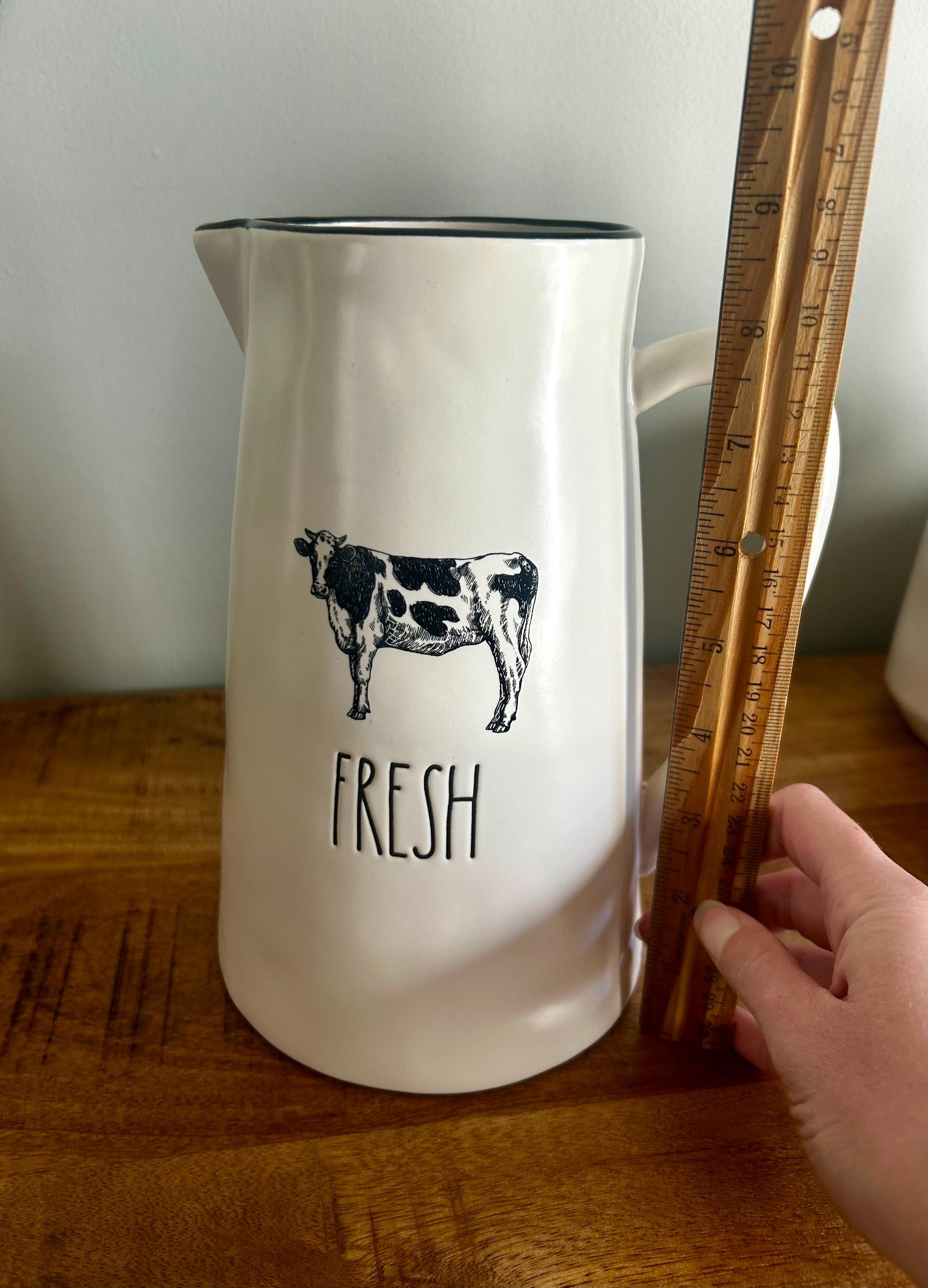 Rae Dunn Farmline - “moo” Milk Jug and “fresh” Pitcher - Etsy