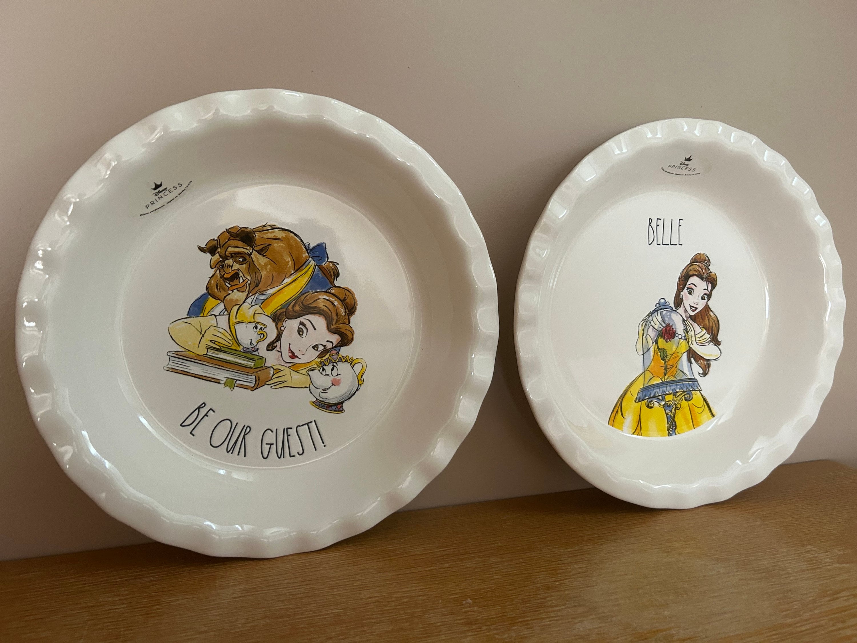 Rae Dunn Disney Collection by Magenta belle and be Our Guest Pie Dishes ...