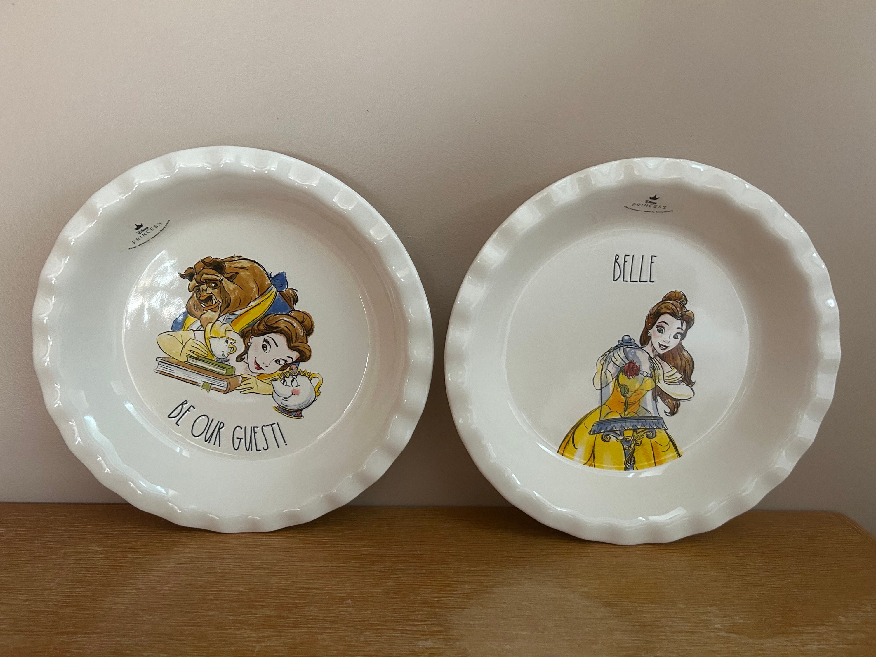 Rae Dunn Disney Collection by Magenta belle and be Our Guest Pie Dishes ...