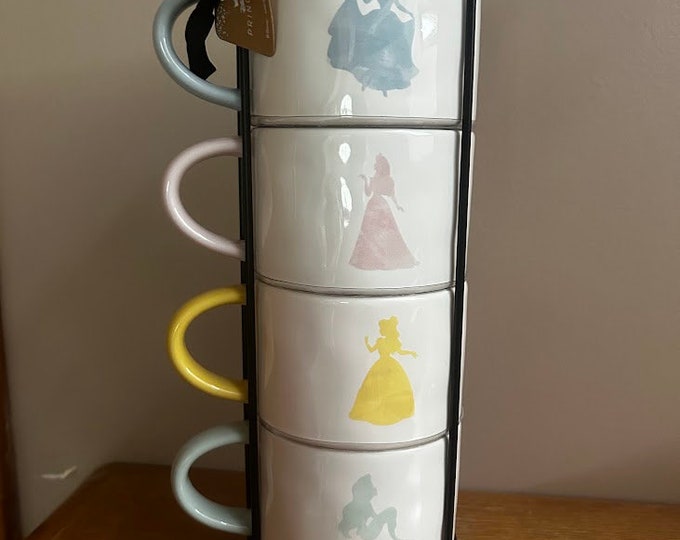 Rae Dunn Disney Princess Stackable Mugs - Etsy