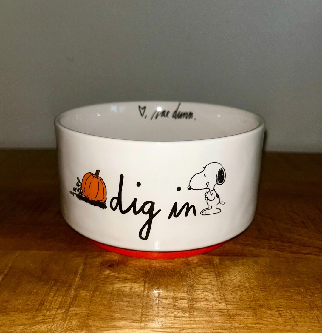 Rae Dunn X Peanuts Snoopy Halloween Dog Bowls dig In - Etsy