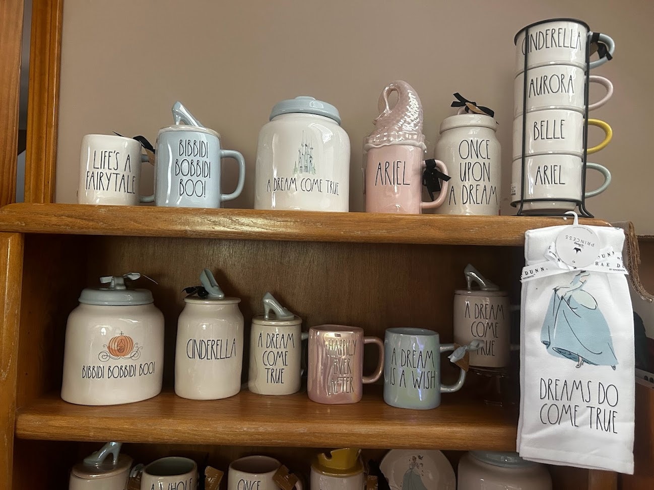 Rae Dunn Disney Collection: Cinderella, Ariel, Belle, Jasmine, Aurora ...