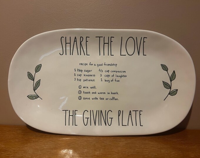 Rae Dunn Share the Love - the Giving Plate. Recipe for a Good ...