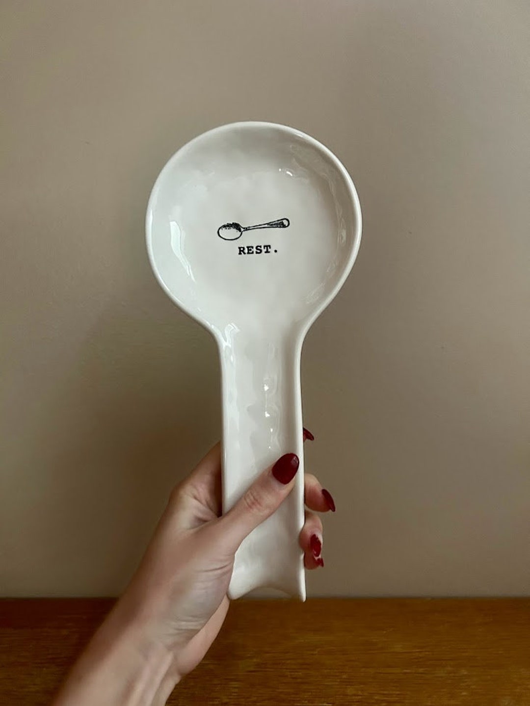 Rae Dunn: HOLD. REST. Spoon Rest and Kitchen Container/canister With ...