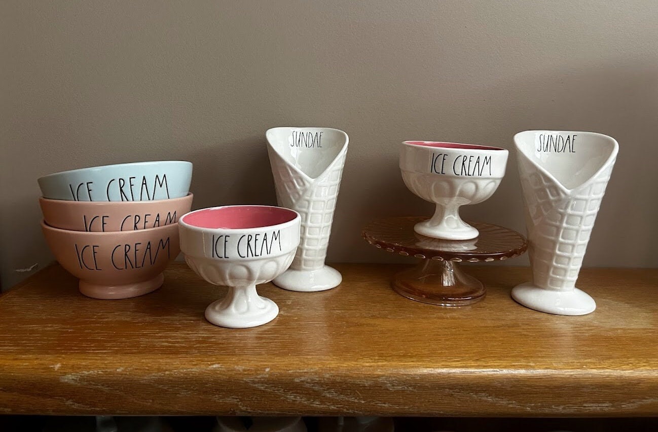 Rae Dunn Ice Cream Sundae Set Summer Ice Cream Collection Perfect for ...