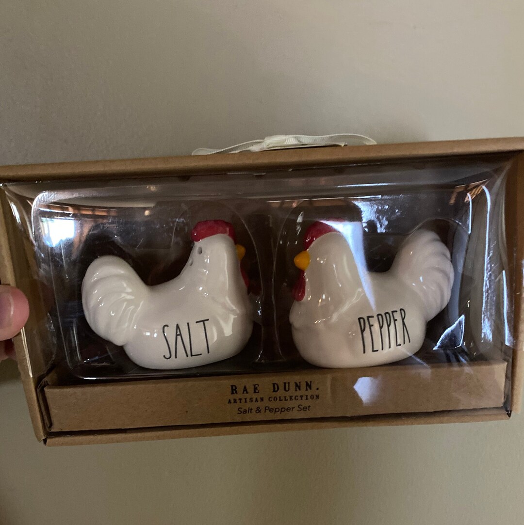 Rae Dunn Farm Salt and Pepper Shakers - Rooster/farmline Collection - Etsy