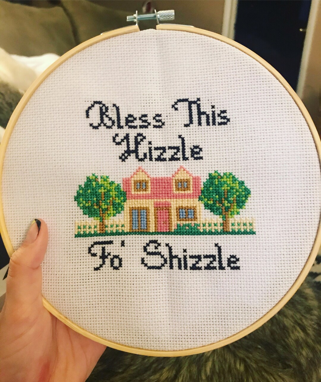 Bless This Hizzle Fo' Shizzle Cross Stitch Decor - Etsy