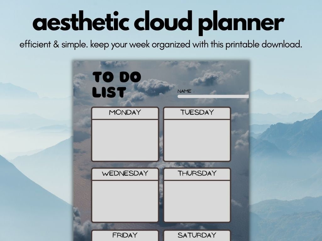 Pretty to Do List Printable Instant Download Aesthetic Daily - Etsy