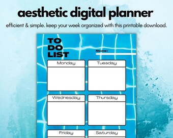 Simple to Do List Printable Instant Download Aesthetic Daily - Etsy