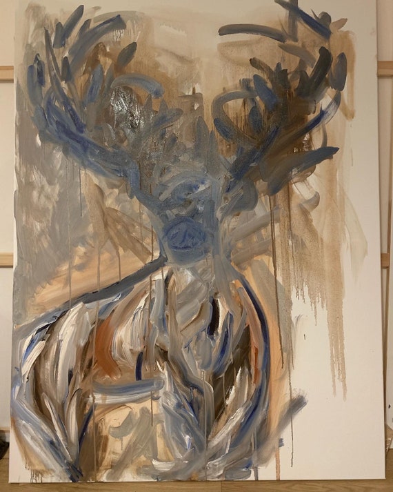 Abstract Stag - Etsy UK